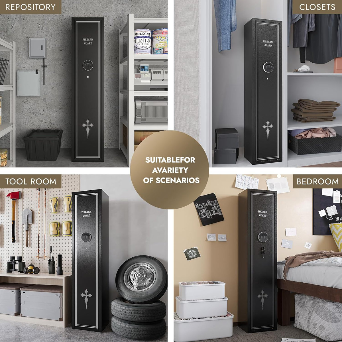 Kaer 2-3 Gun Safe Gun Safe For Rifle And Pistols Multi-function Gun ...