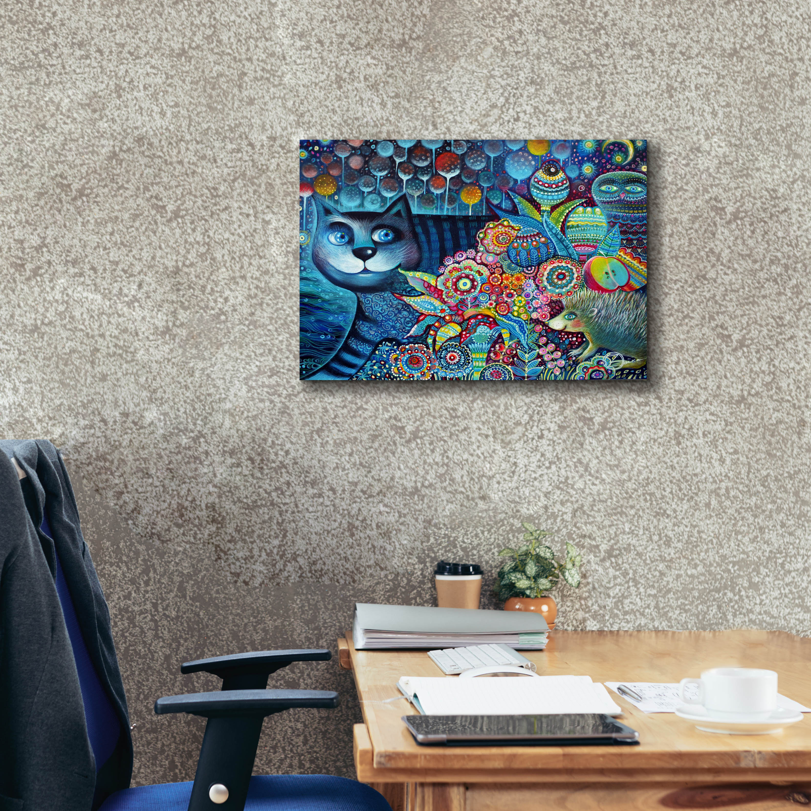 Bungalow Rose 'Indigo Cat' by Oxana Zaika Canvas Wall Art - Wayfair Canada