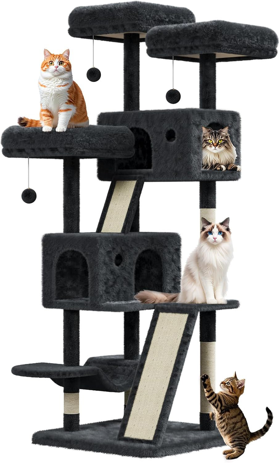 Tucker Murphy Pet™ 66inch Multi-Level Cat Tree Tower for Multiple Cats ...