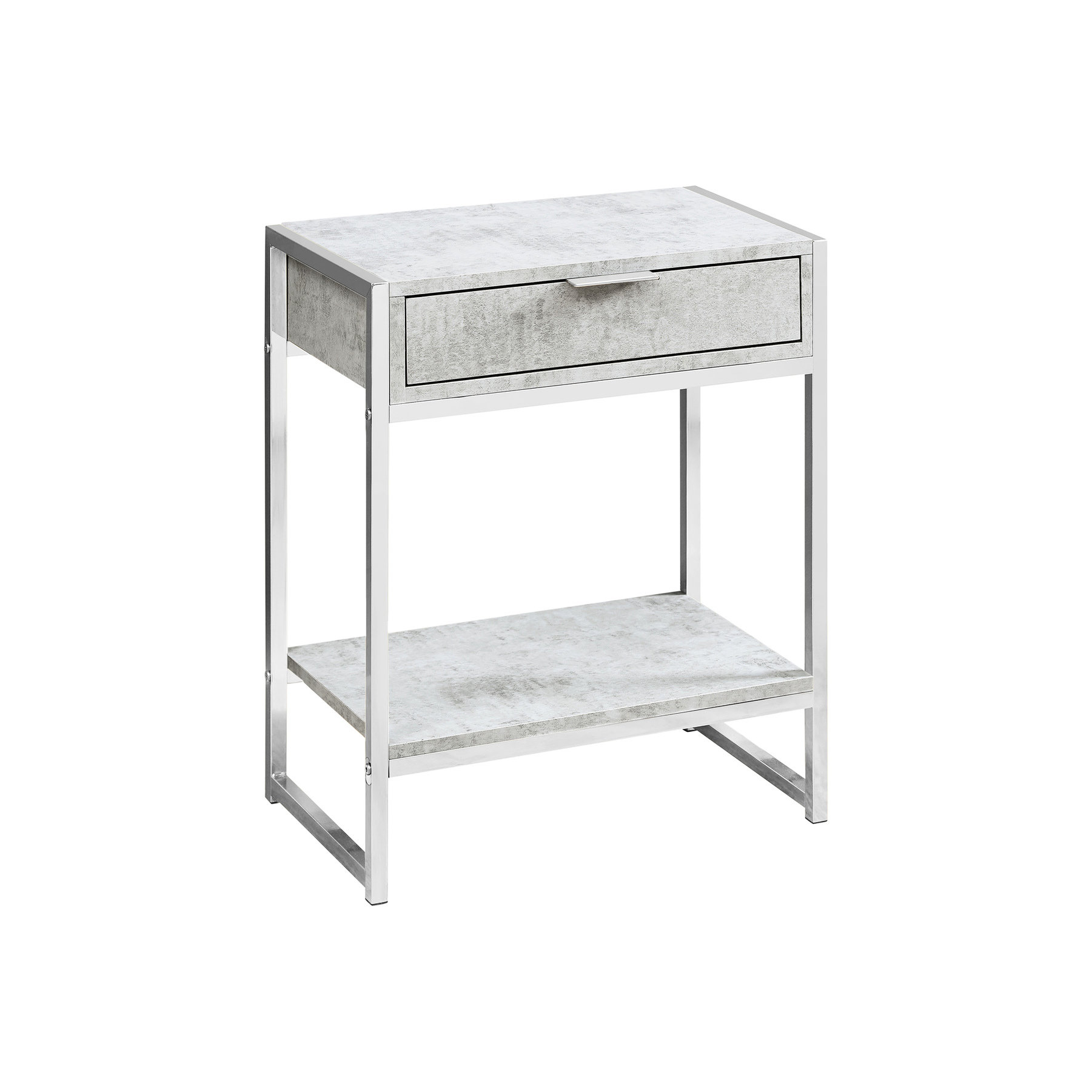 George Oliver Grey Accent Table With Ample Storage Capacity Drawer And ...