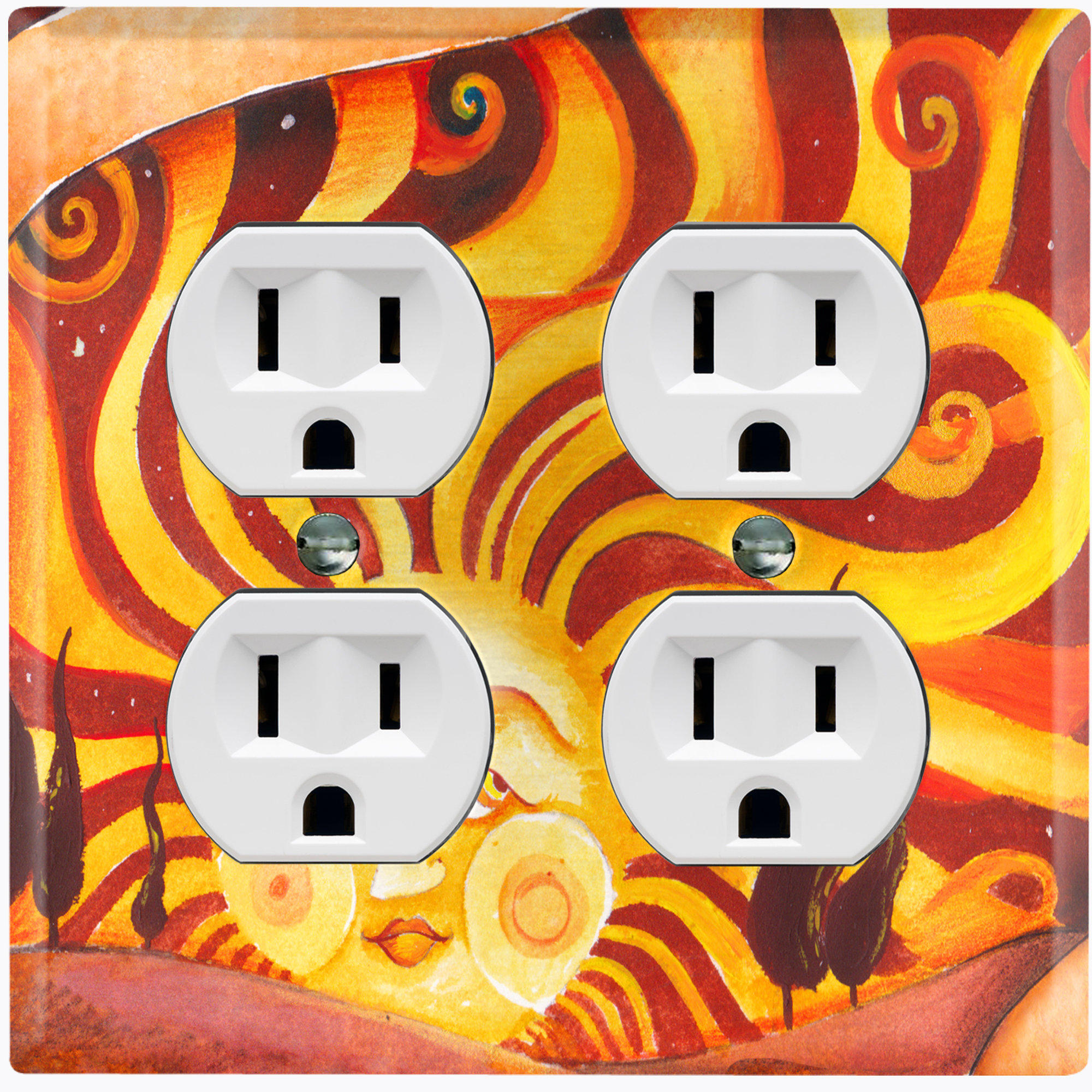 WorldAcc 2-Gang Toggle Light Switch Wall Plate | Wayfair