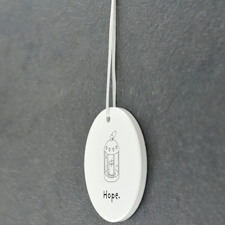 The Seasonal Aisle Carley Hope Circle Shaped Ceramic Ornament | Wayfair ...