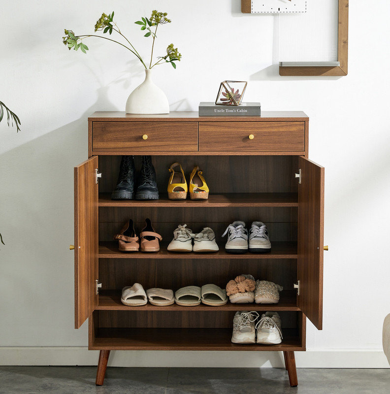Bayou Breeze Multi-functional Modern Minimalist MDF Shoe Cabinet ...