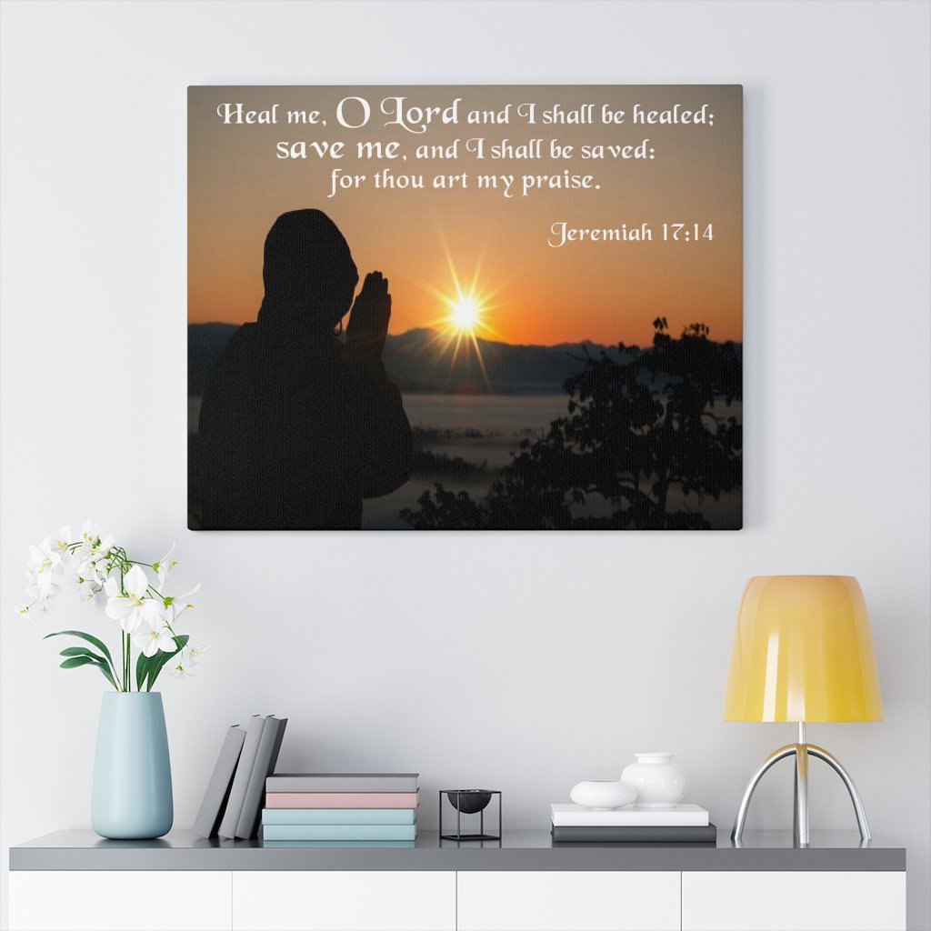 Express Your Love Gifts Scripture Canvas I Shall Be Healed Jeremiah 17: ...