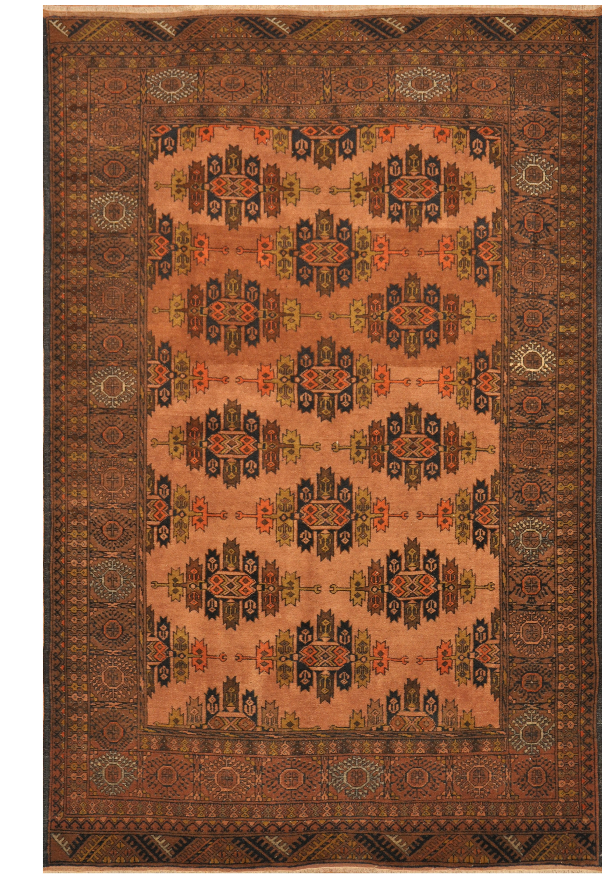 World Menagerie One-of-a-Kind Ledford Hand-Knotted Turkoman Rust/Brown ...