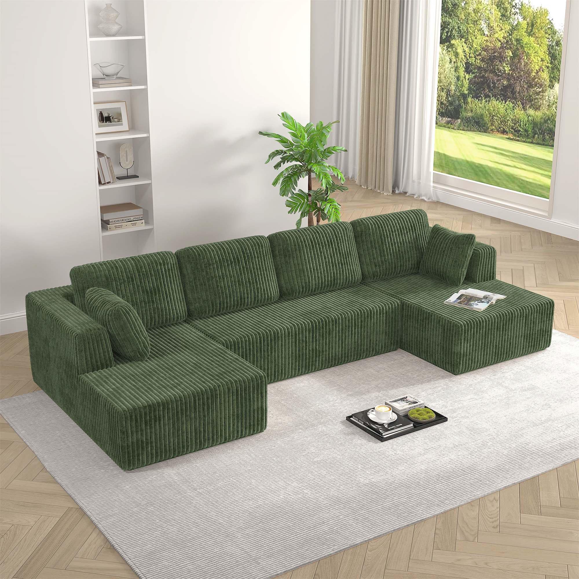 Latitude Run® U shape Modular Sectional Sofa, Minimalist Modular ...