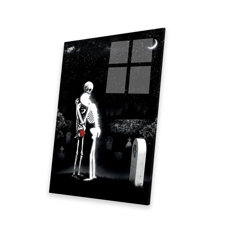 Trinx Broken Without You On Glass by Junaid Mortimer Print | Wayfair