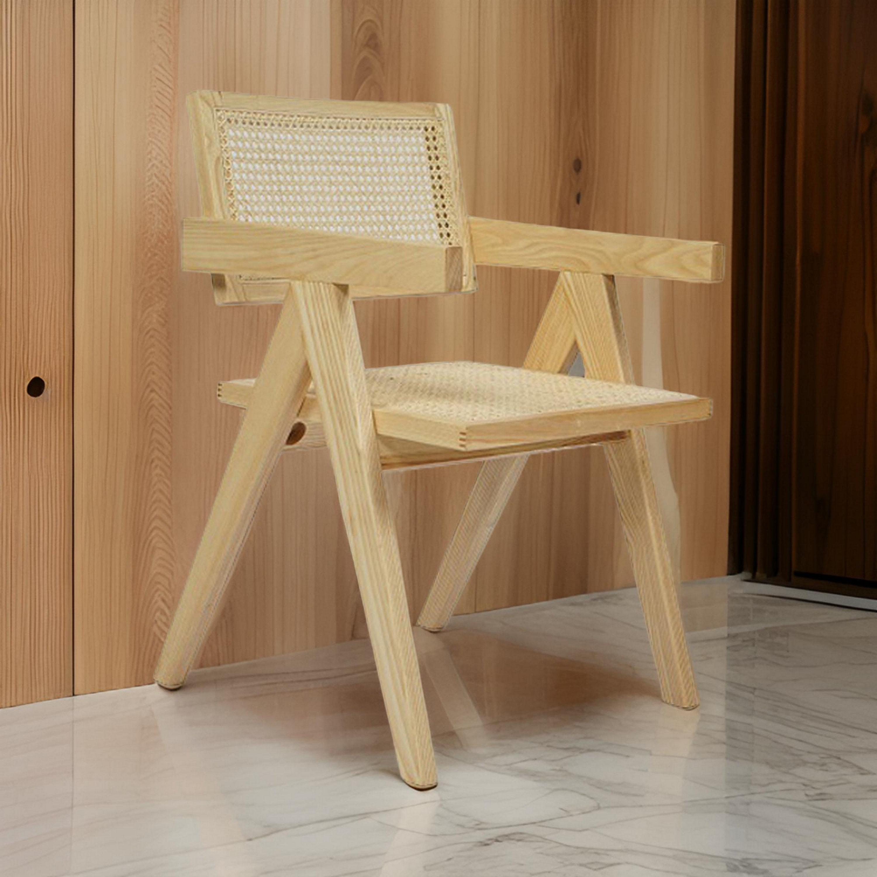 Bayou Breeze Bemot Solid Wood Arm Chair Dining Chair | Wayfair