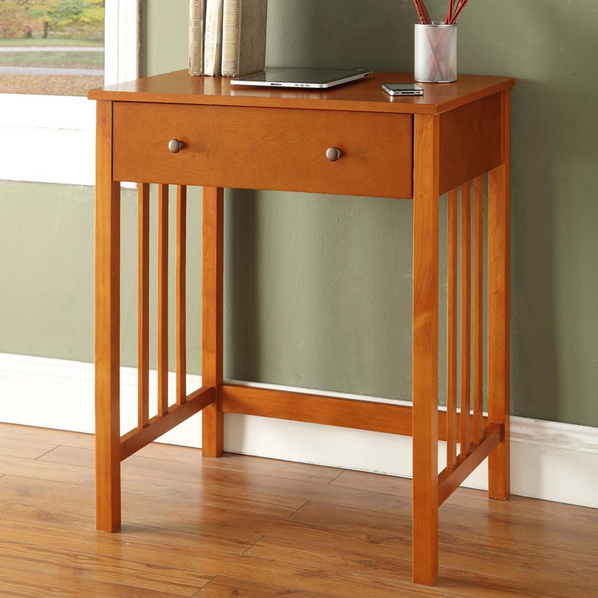 Ebern Designs Meribelle Mission Desk with Keyboard Drawer & Reviews ...