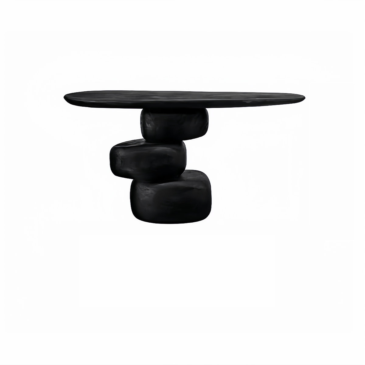 Organix Pattern 49.21" Black Solid Wood Console Table | Wayfair