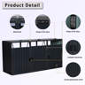 MaMa Garbage Bin Shed Stores 3 Trash Cans Outdoor Bin Shed For Garbage ...