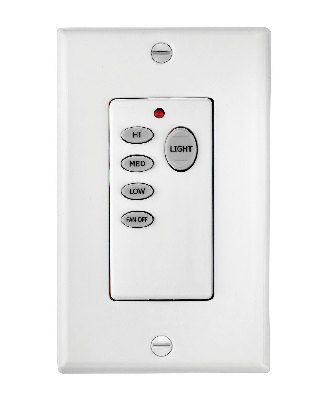 Hinkley 3 Speed & Light Button Fan Wall Control in White | Wayfair