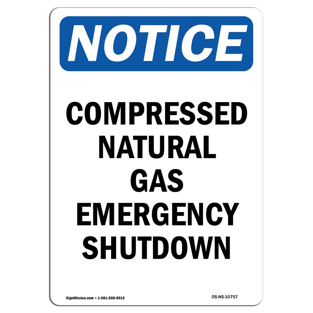 SignMission Compressed Natural Gas Emergency Shutdown Sign | Wayfair