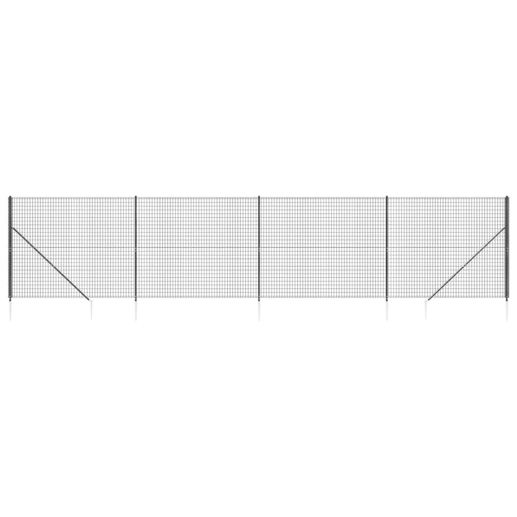 vidaXL Wire Mesh Fence with Spike Anchors | Wayfair