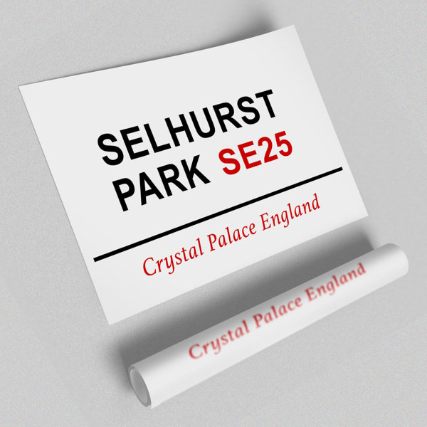 East Urban Home Selhurst Park Signs Maps - No Frame Print | Wayfair.co.uk