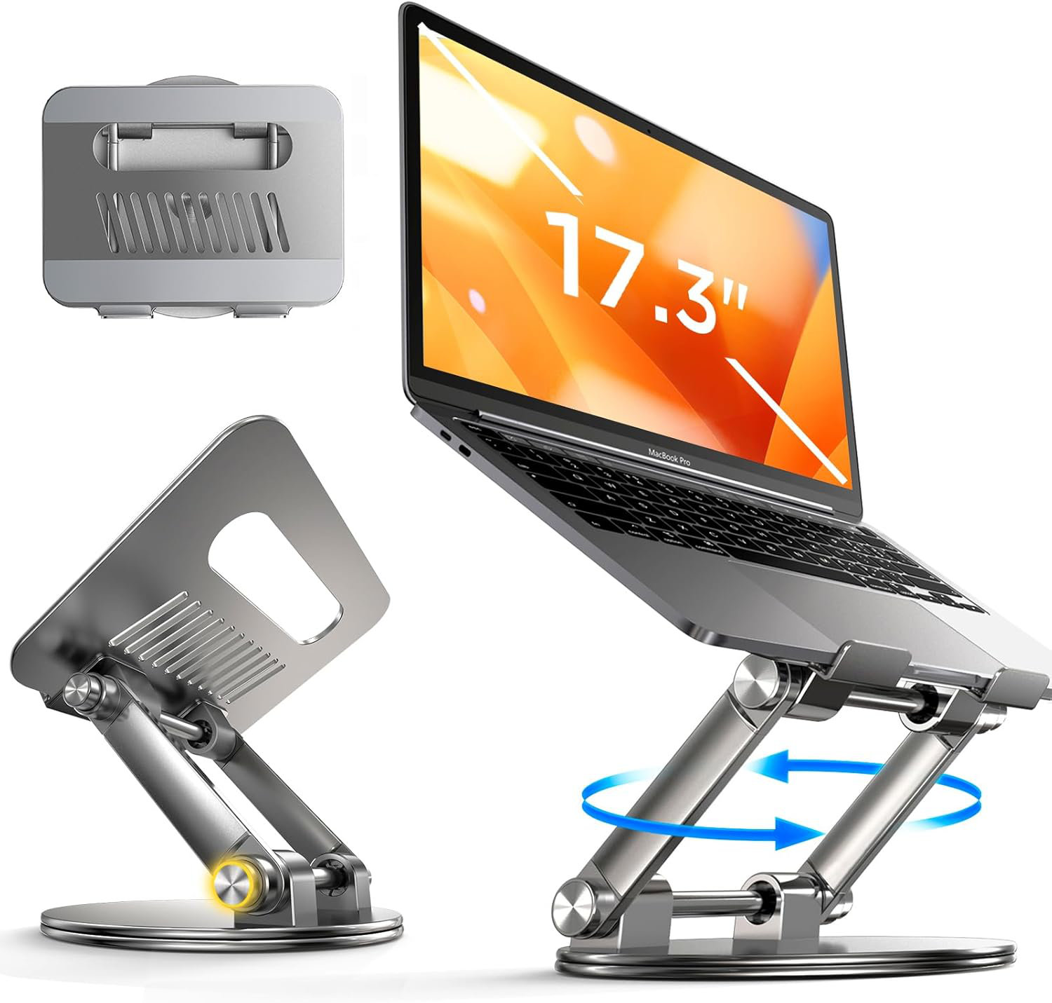 Kebe Height-Adjustable Laptop Cart, Rolling Laptop Desk Stand for Home ...