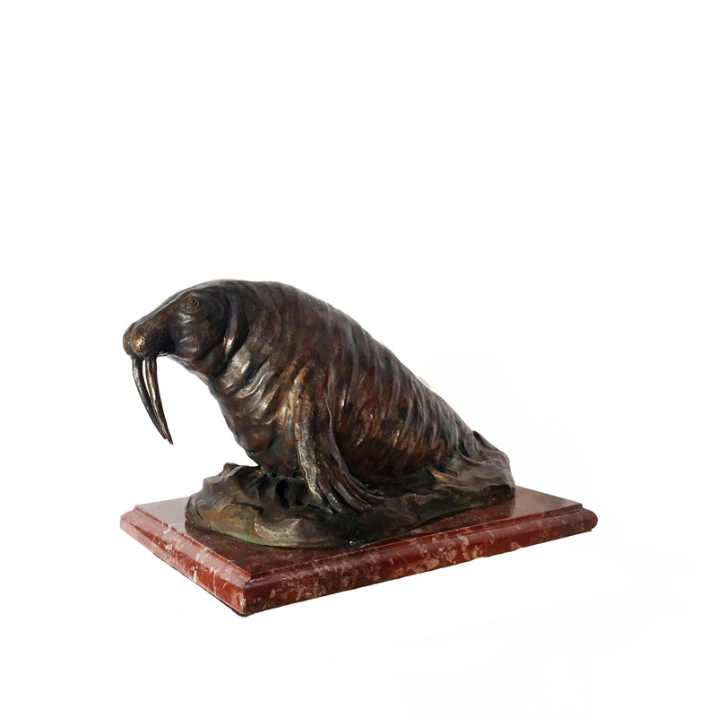 Metropolitan Galleries Bronze Walrus Sculpture | Wayfair