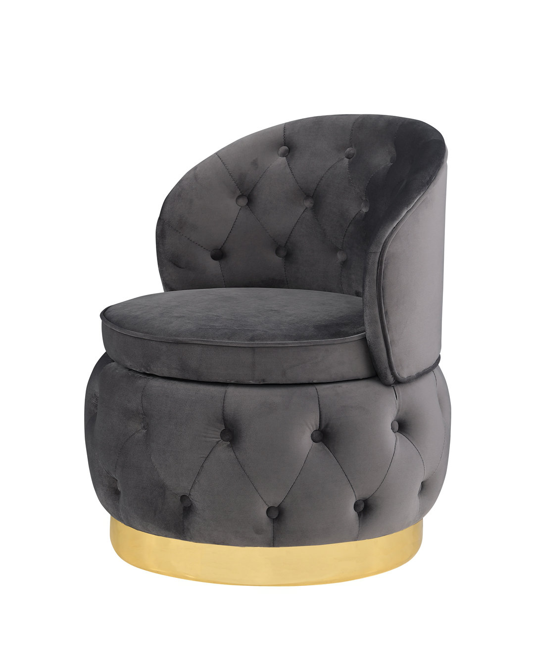 Rosdorf Park Swivel Cuddle Barrel Accent Storage Chairs | Wayfair