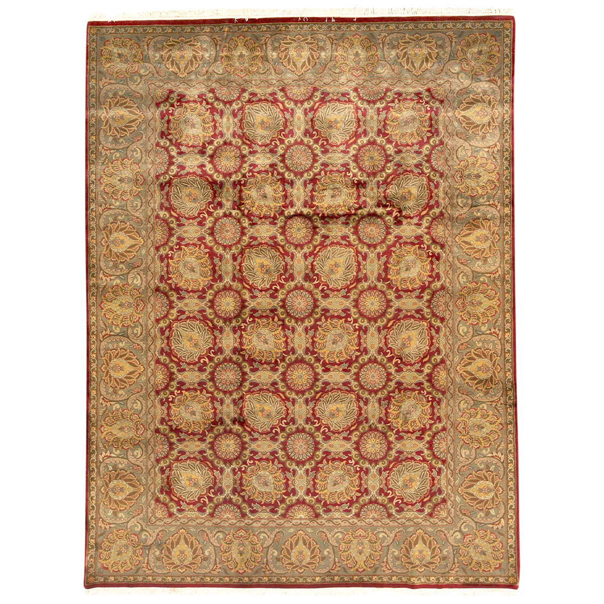 Bokara Rug Co., Inc. High-Quality Hand-Knotted Red And Green Area Rug ...