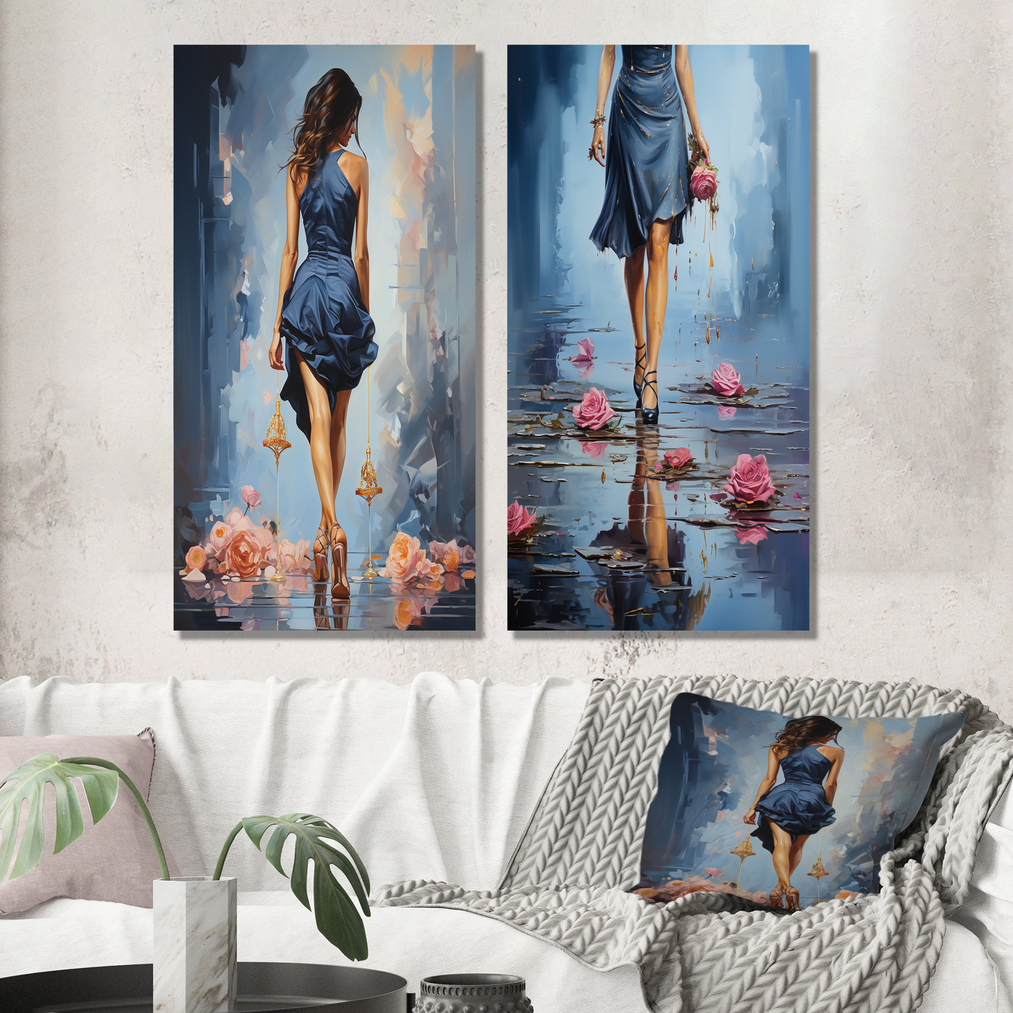 Mercer41 Glamorous Gait Painting Of Woman's Heels II - Woman Metal Wall ...