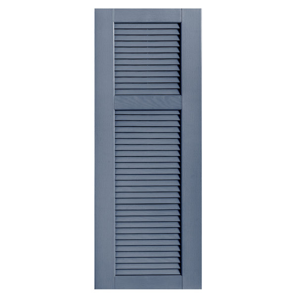 Alpha Shutters Straight Top Cottage-style Open Louver Shutters Pair ...
