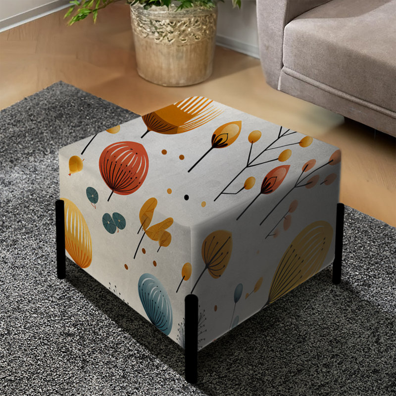 Design Art Mcm Scandinavian Harmony - Midcentury Square Ottoman | Wayfair