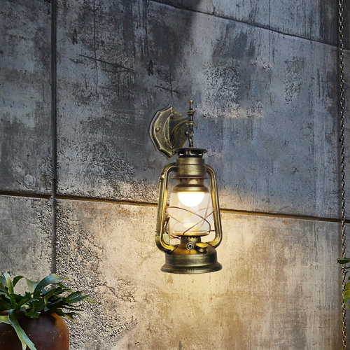 Gold Outdoor Wall Lighting You'll Love | Wayfair