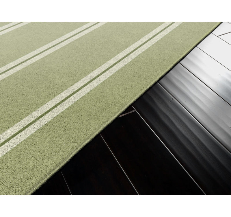 Highland Dunes Roxana Traditional Vertical Striped Green Area Rug | Wayfair