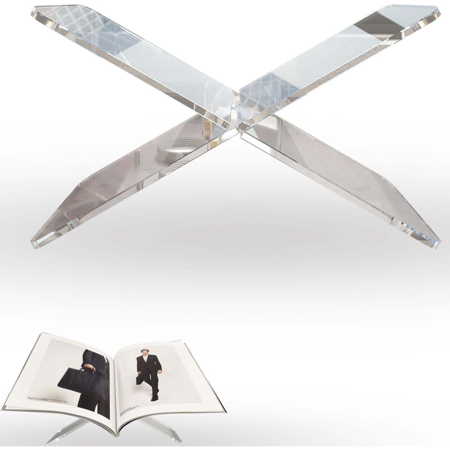 Ivy Bronx Acrylic Book Stand, Magazine Display Rack,Modern Clear Holder ...