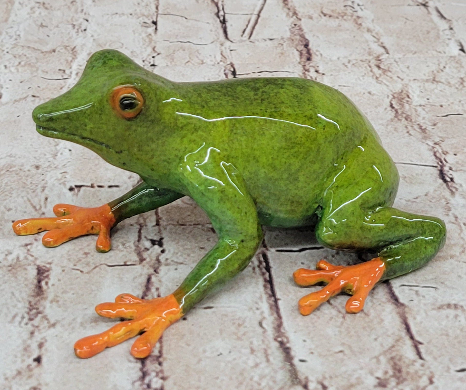 Bayou Breeze Bretas Bronze Metal Green & Orange Poison Dart Tree Frog ...