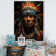 Dakota Fields Nomi " Orange Teal Native American Essence II " | Wayfair