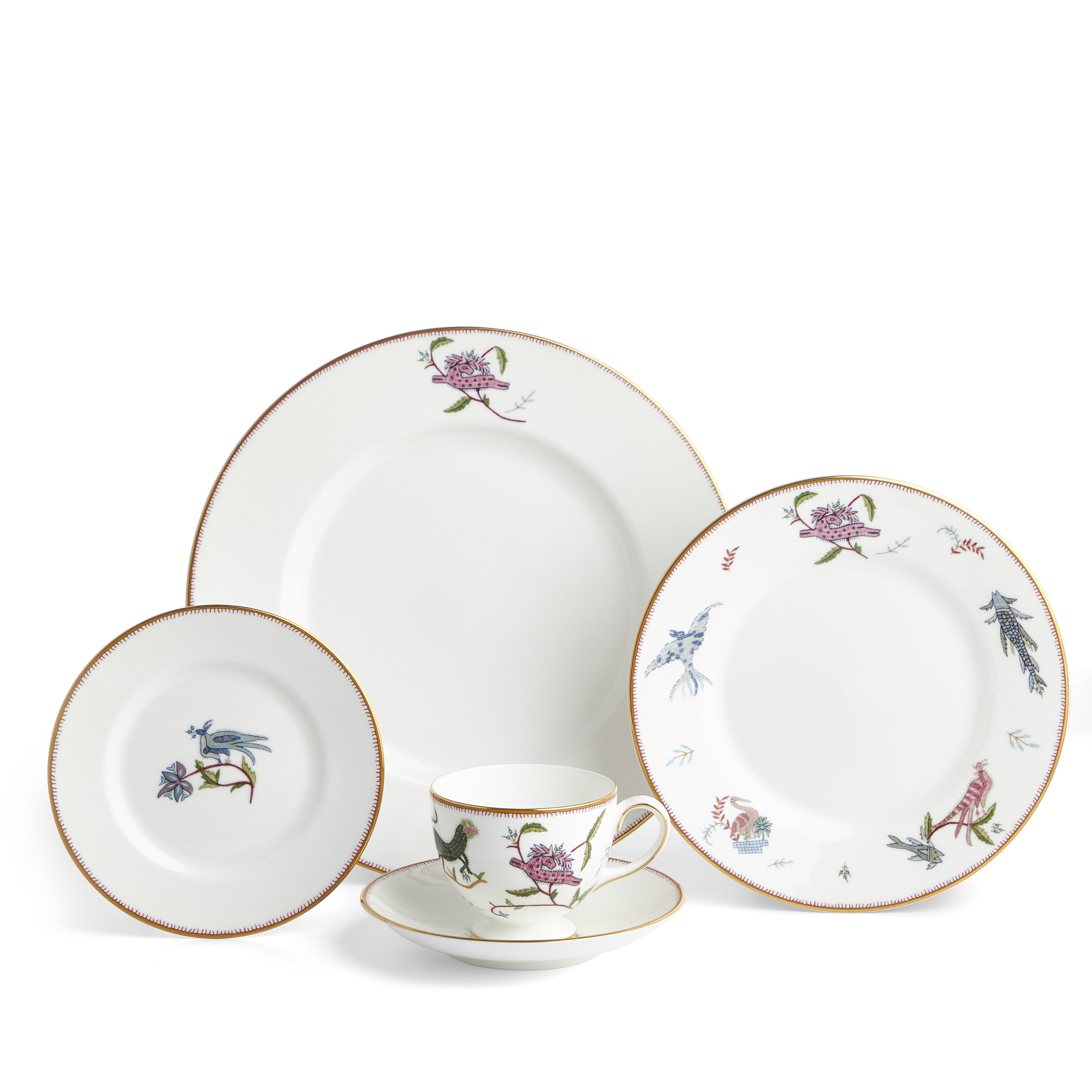 Wedgwood Kit Kemp Mythical Creatures 5 Piece Bone China Place Setting ...