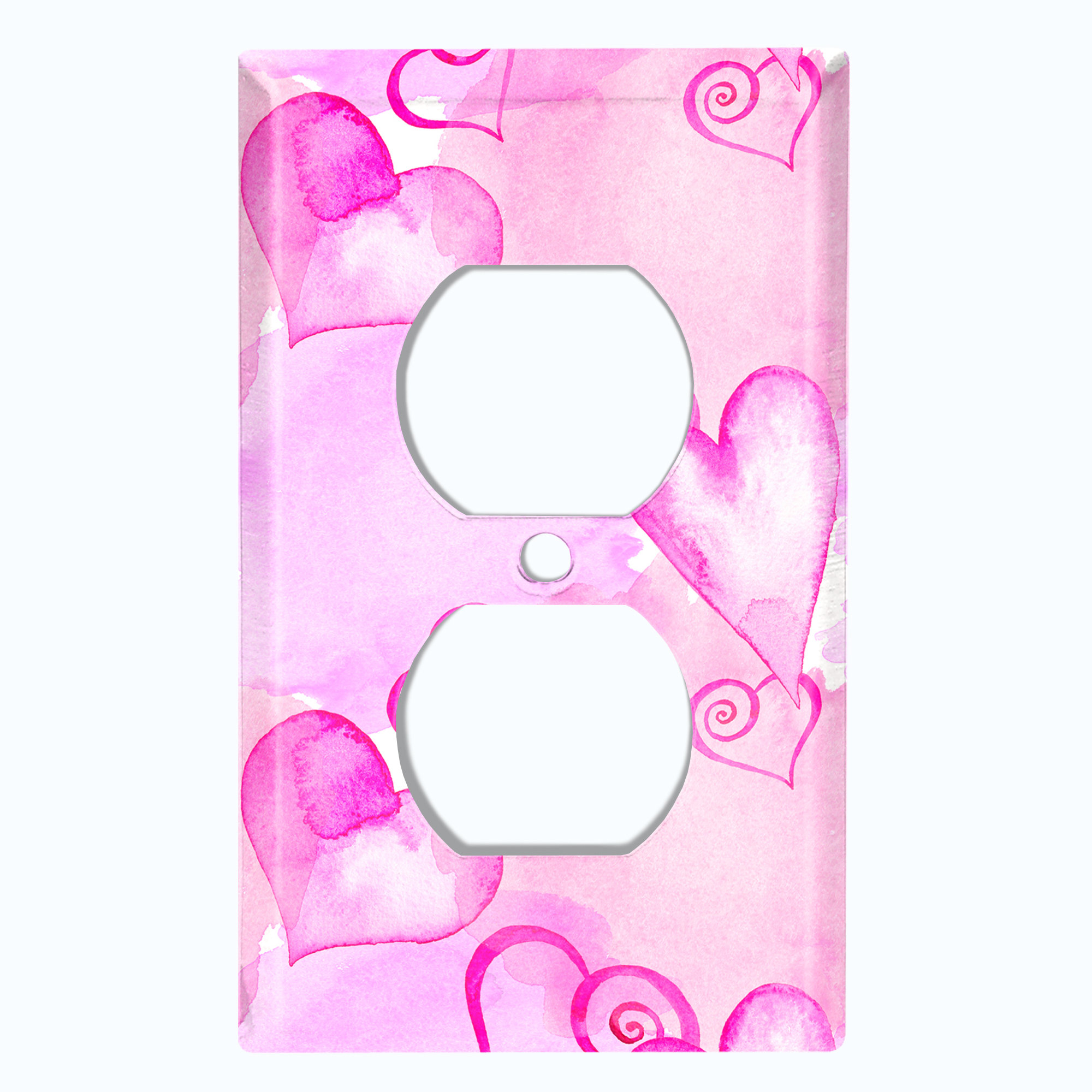 WorldAcc Cute Bubble Gum Hearts 1-Gang Toggle Light Switch Wall Plate ...