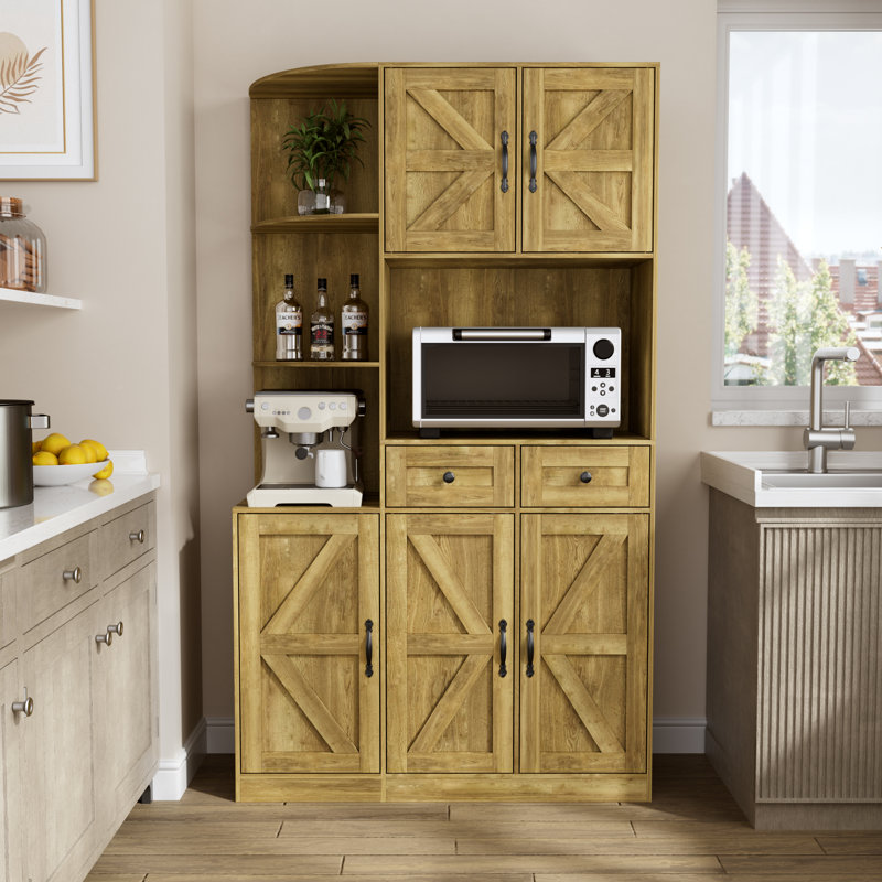 Millwood Pines Crumes 71" Kitchen Pantry | Wayfair