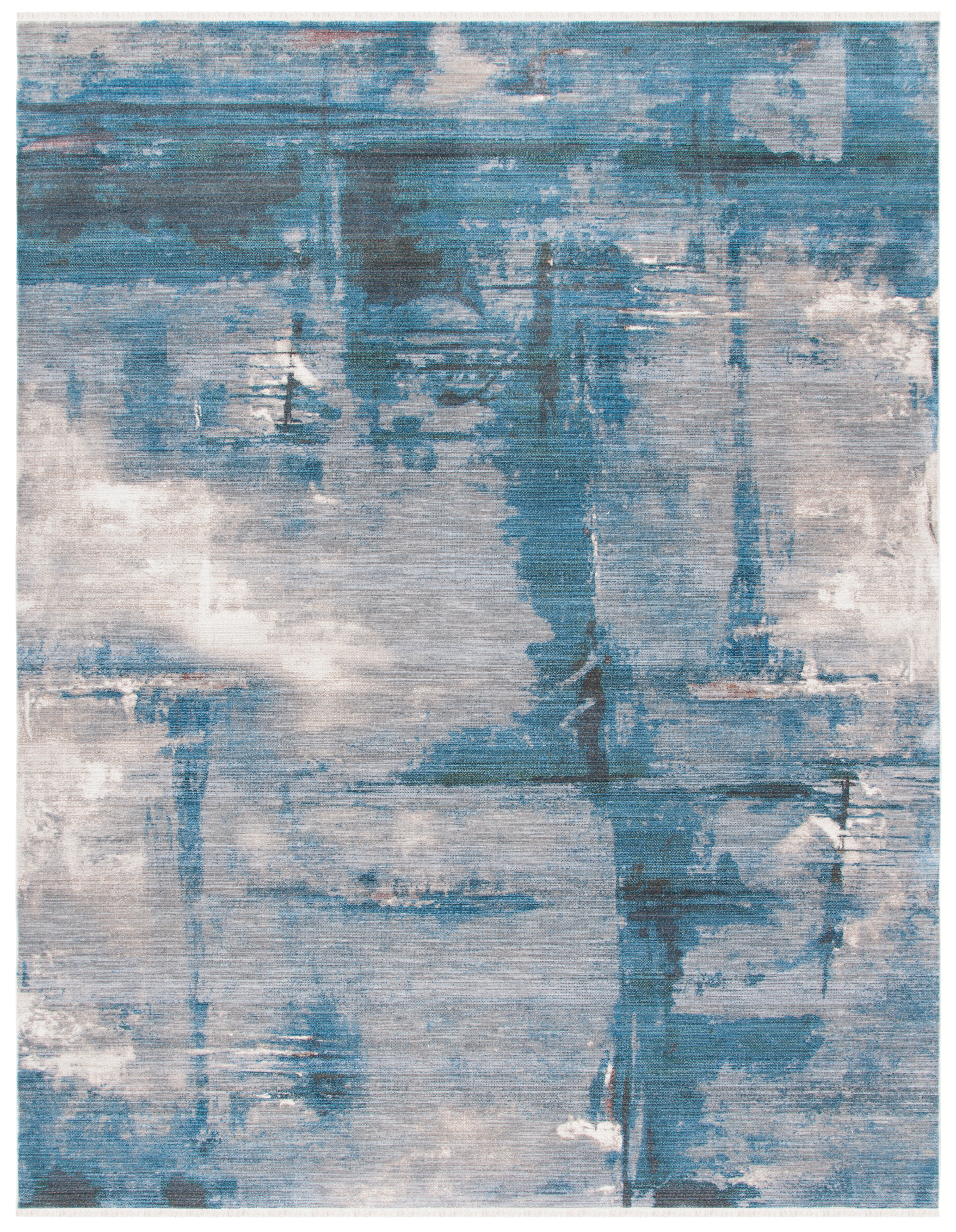 17 Stories Abstract Blue/Grey Area Rug - Wayfair Canada
