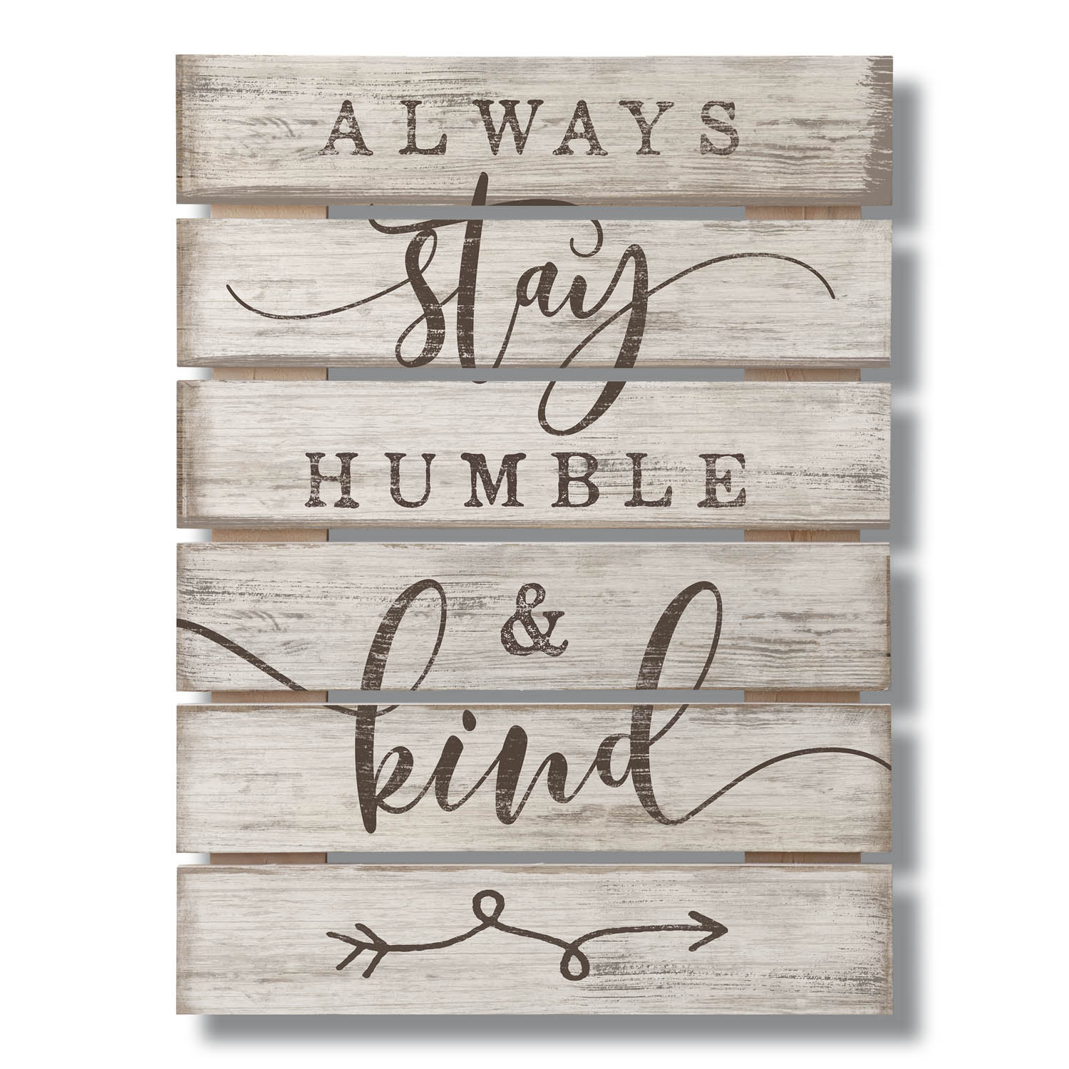 Red Barrel Studio® 'Pallet Sign 'Humble'' - Textual Art Print on Wood ...