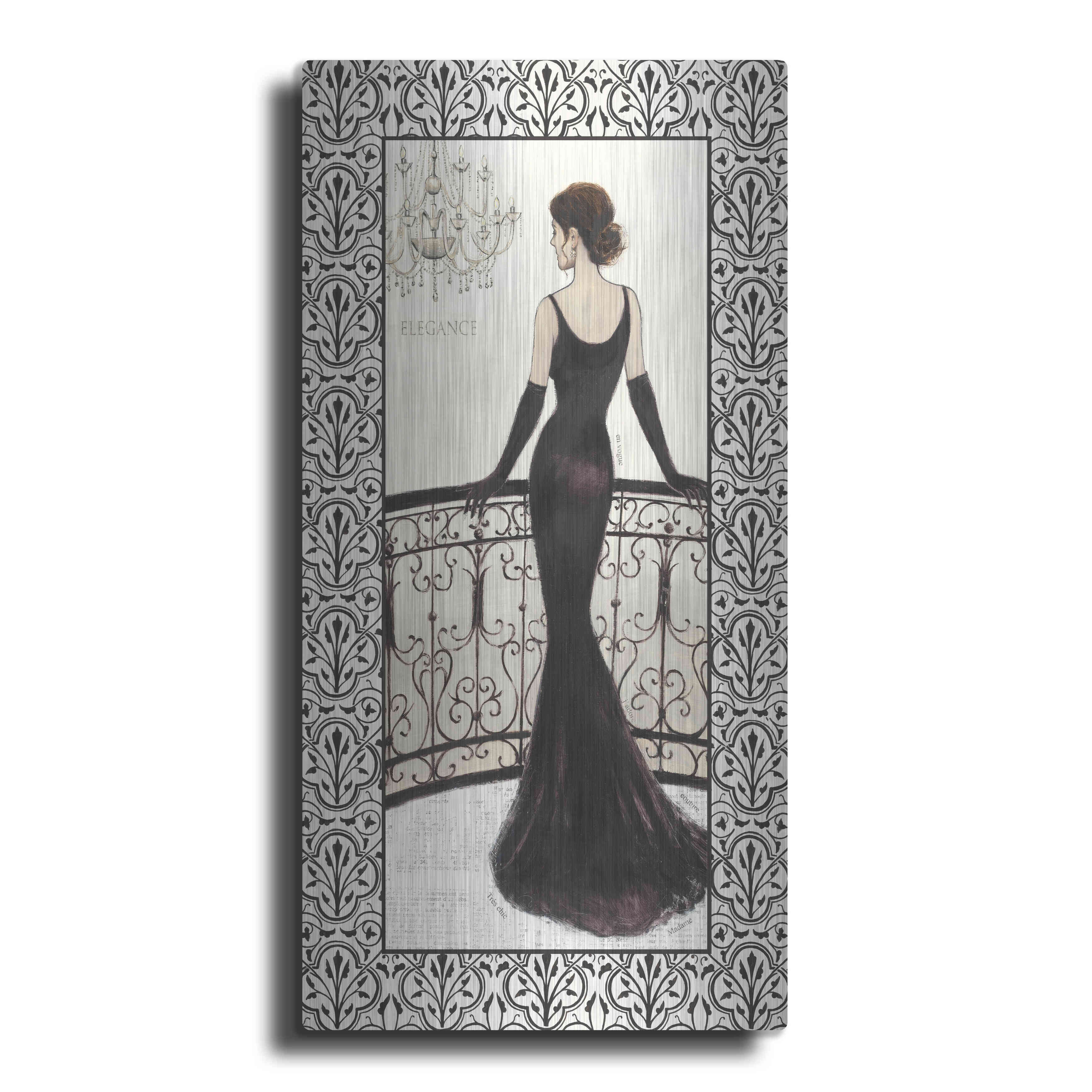 House of Hampton® La Belle Noir with Floral Cartouche Border 4 by Emily ...