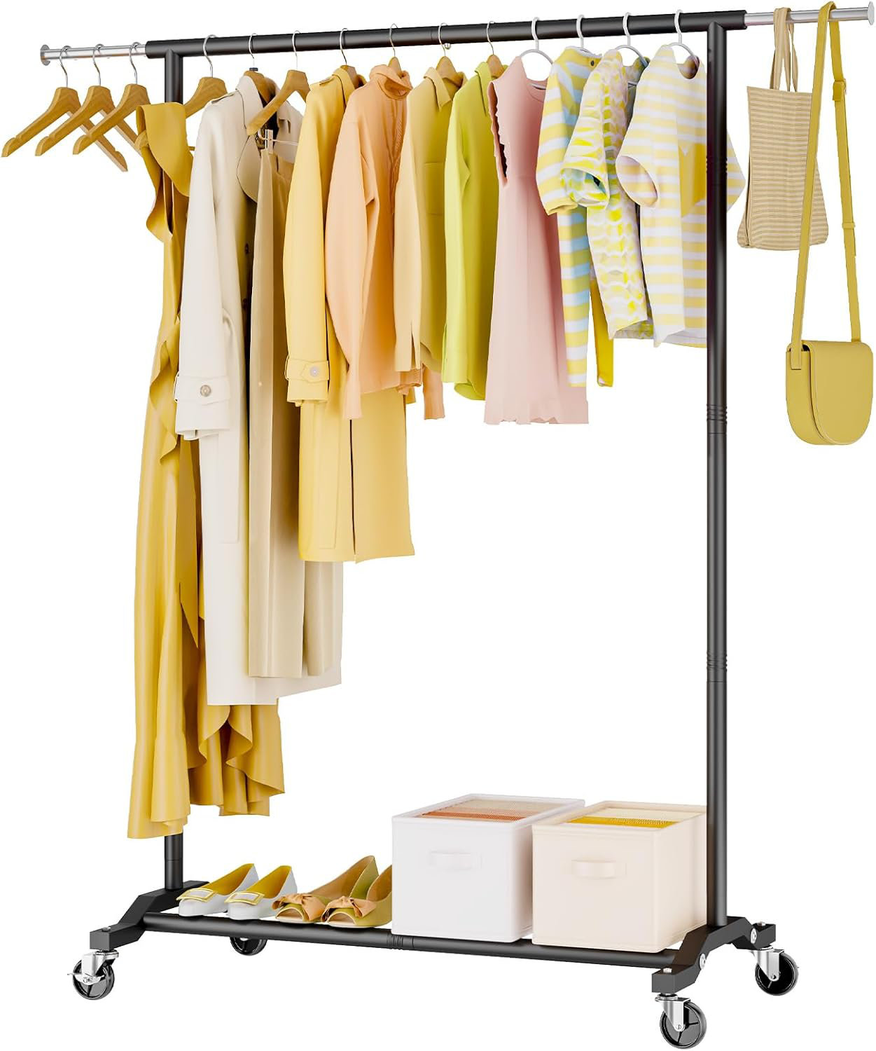 Latitude Run® Clothes Rack With Wheels Clothing Rack For Hanging ...