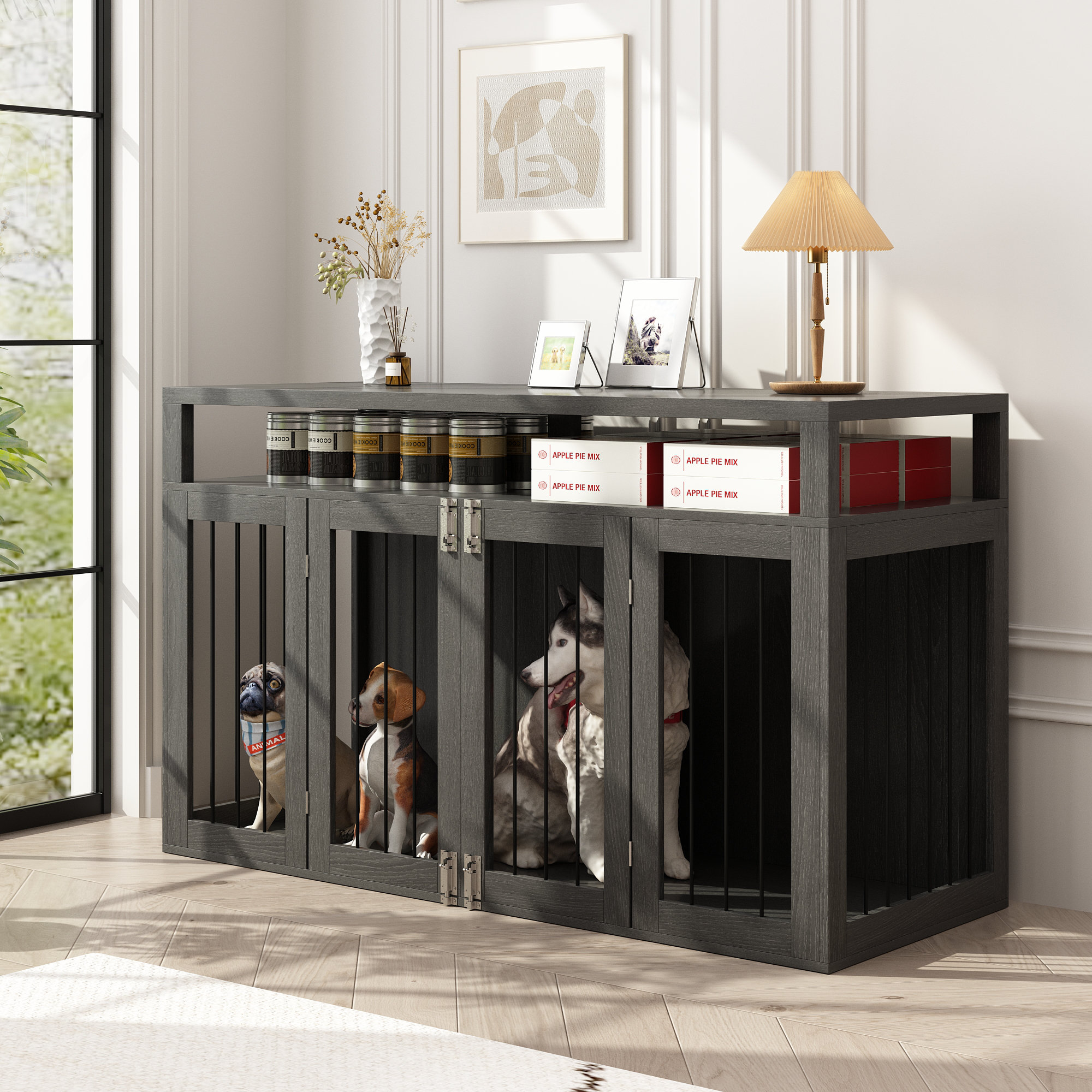 Tucker Murphy Pet™ Dog Crate Tv Stand Furniture Style Coffee Bar ...