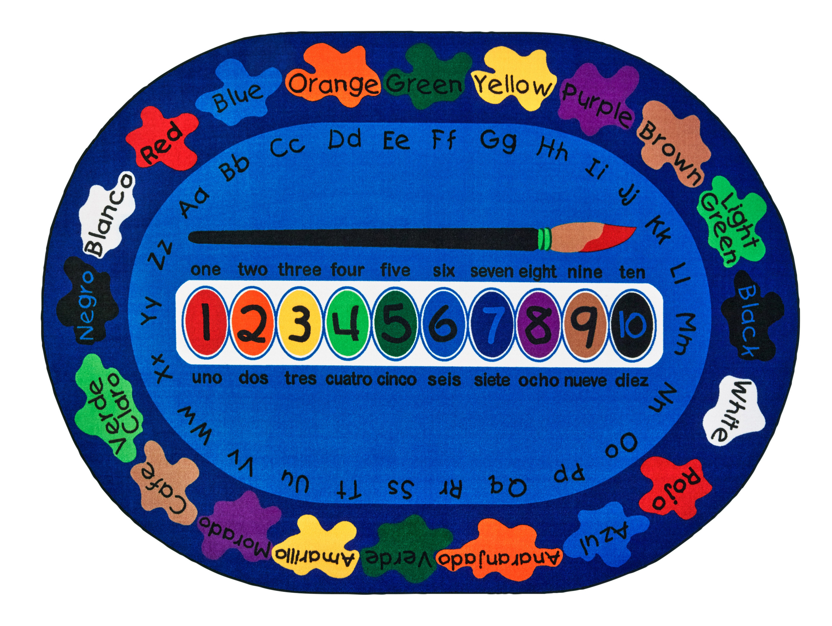 Carpets for Kids Paint By Numero Premium Tufted Blue/Red Area Classroom ...