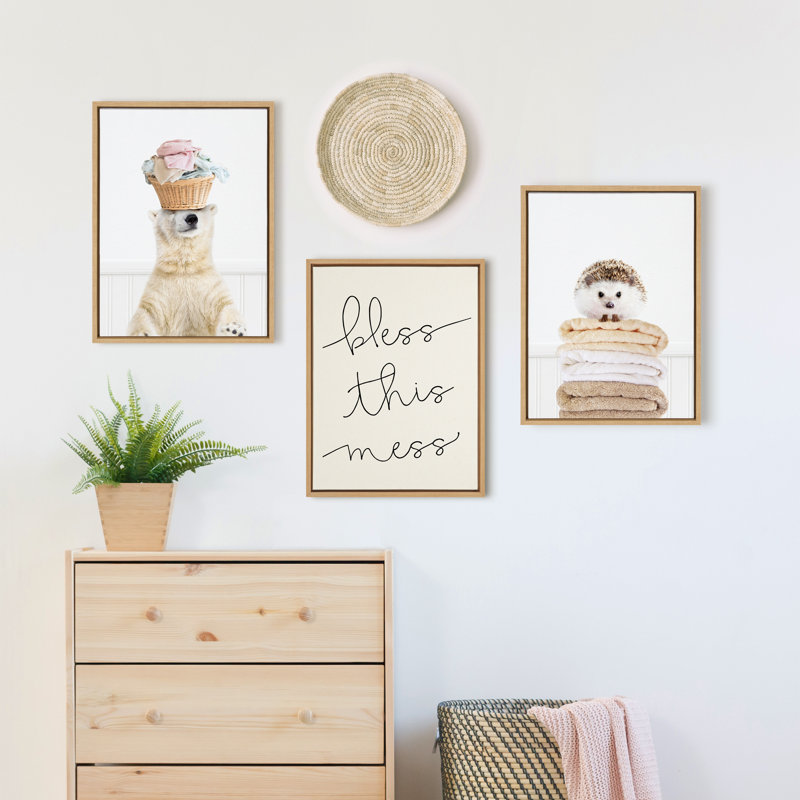 Trinx Sylvie Fold Hedgehog 1 Framed Canvas by Amy Peterson Art Studio ...