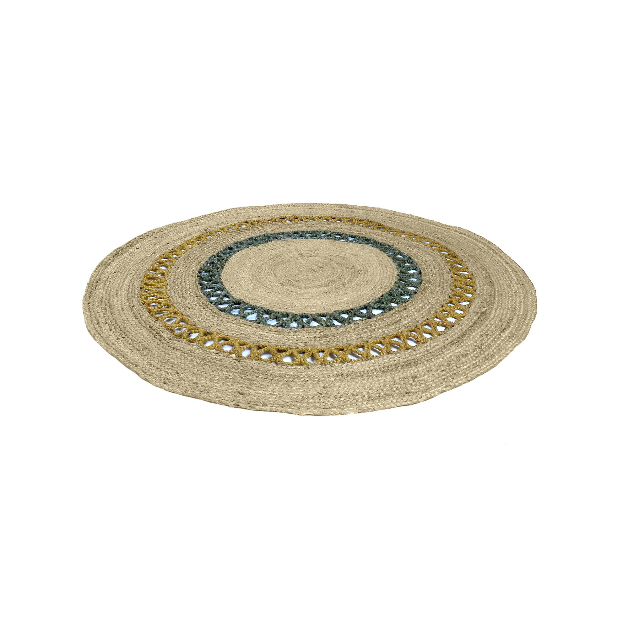 Bay Isle Home™ Round Prejean Hand-Braided Brown/Gold/Green Area Rugs ...