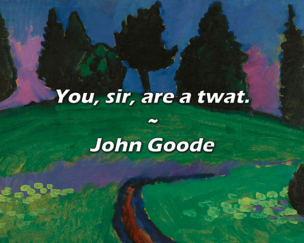Ivy Bronx John Goode Quote: You, sir, are a twat. | Wayfair