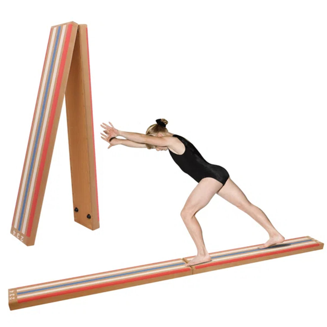 Modern Depo 8ft Laser Balance Beam Folding Floor Gymnastics Equipment ...