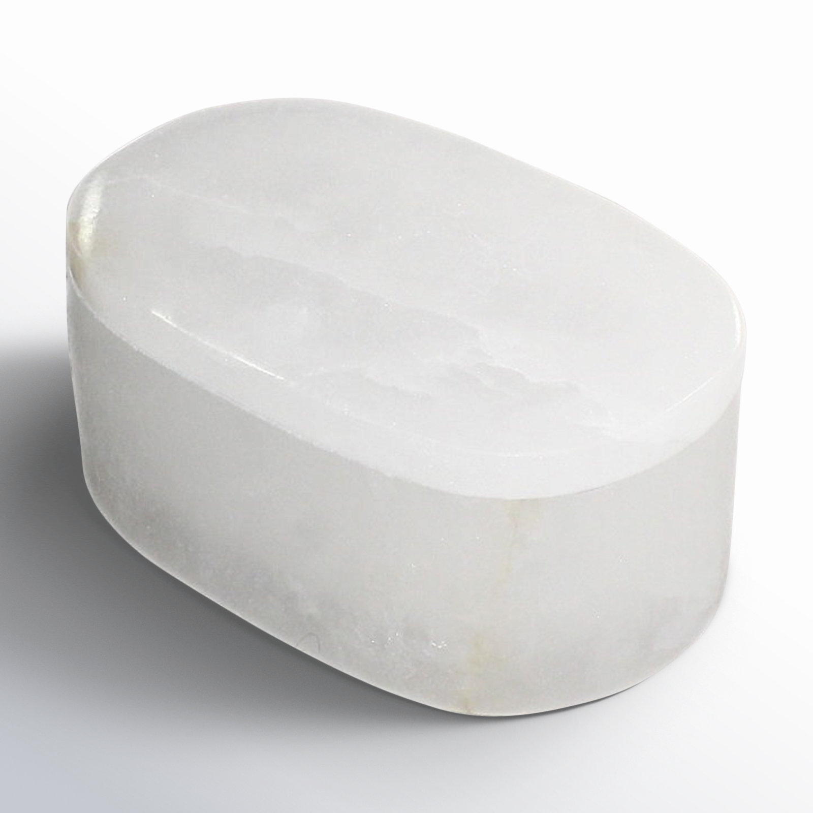 Birch Lane™ Claudine White Alabaster Oval Display Box Sm. | Wayfair