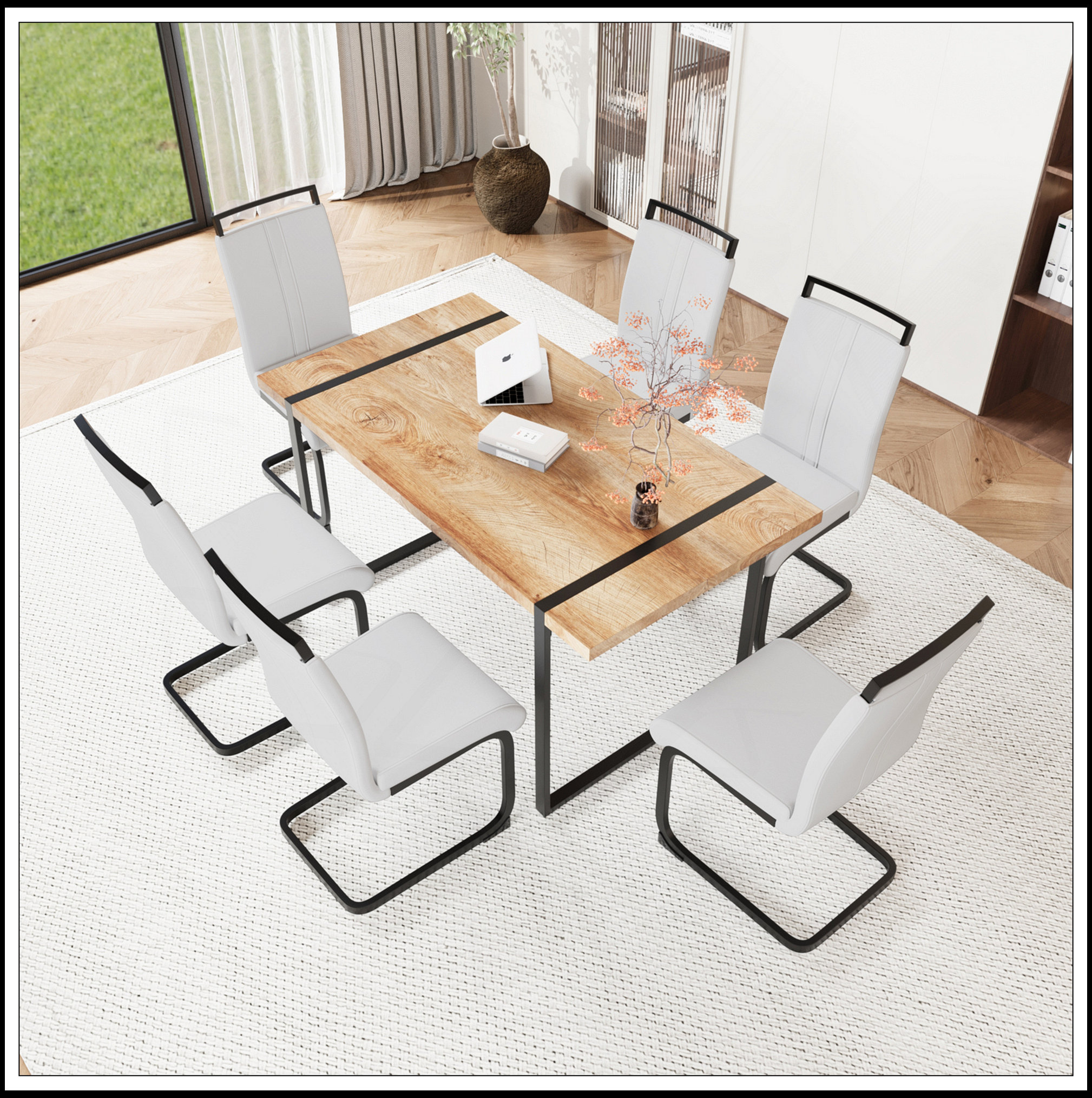 Wrought Studio™ Versatile Rural Industrial Dining Set With Sturdy ...