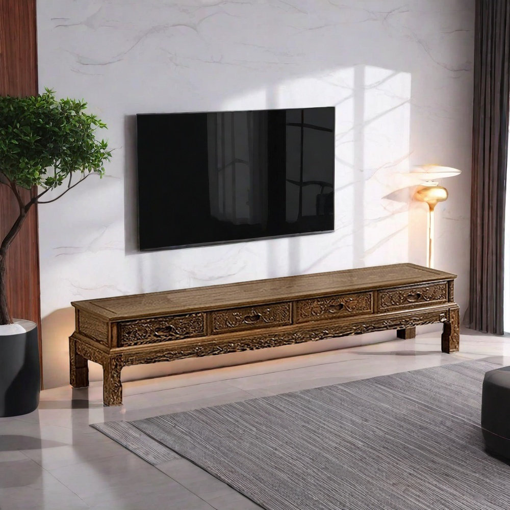 moonlight design Chinese chicken wing wood TV cabinet - Wayfair Canada