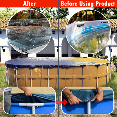 Royal Shade Customize Premium Oval Blue Winter Swimming Pool Cover Tarp ...