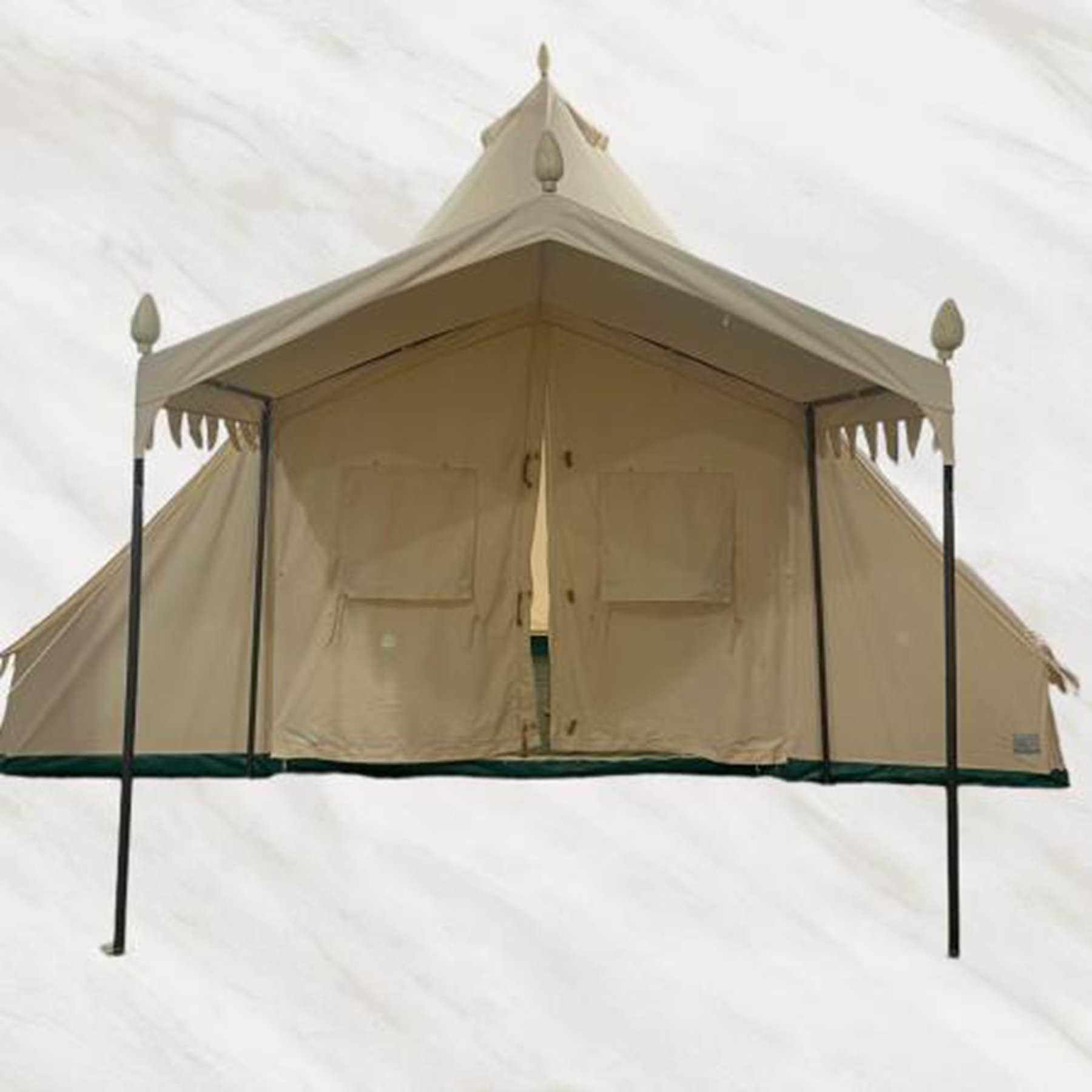 TONY'S APPLIANCES Large Glamping Bell Tent with Porch and Heavy Cotton ...