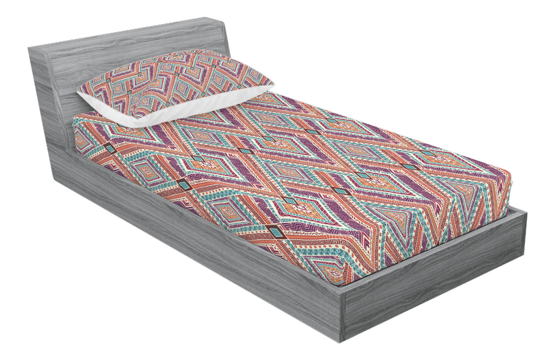 Ambesonne Geometric Shapeswork Geometric Sheet Set | Wayfair